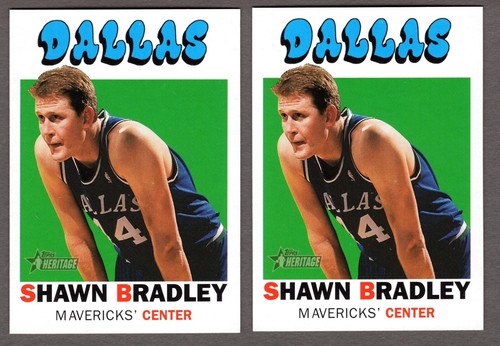 (2) 2000-01 TOPPS HERITAGE SHAWN BRADLEY CARD #77 LOT **NM-MT** DALLAS ...