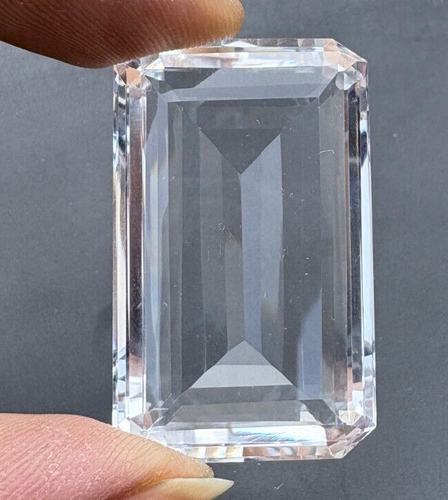 97. Ct Natural Crystal Quartz Rectangle Shape Faceted Cut Wholesale ...