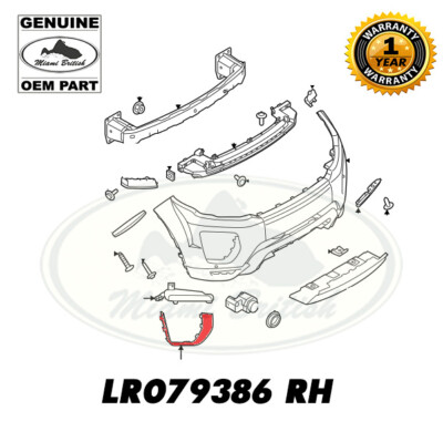 LAND ROVER FRONT MOULDING BEZEL RH BRUNEL RANGE EVOQUE 16-18 LR079386 ...