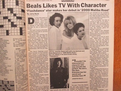 Aug. 23, 1992 St. Louis Post TV Magaz(JENNIFER BEALS/DREW BARRYMORE ...
