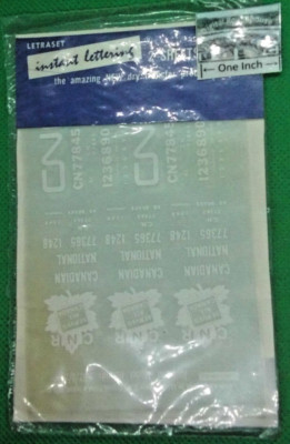 LETRASET Dry Transfers HO #K52/5/2 Canadian National, White Lettering ...