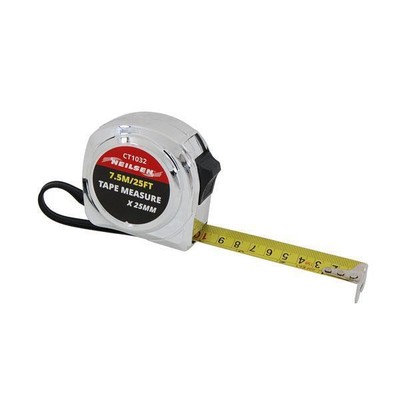 7.5M RETRACTABLE METAL TAPE MEASURE GRIP LOCK METRIC & IMPERIAL ...