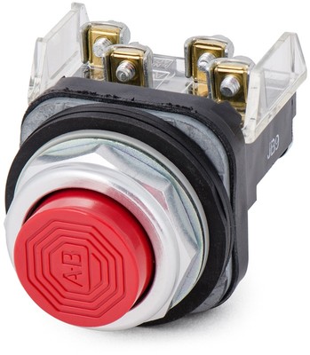 Allen Bradley 800T-B6A Push Button Red Extended Head Type 4,13 1 NO 1 ...