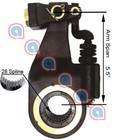 Slack Adjuster, LOT OF 2 1.5"x28 x 5.5"arm Ref Bendix 065174 / K043197 ...