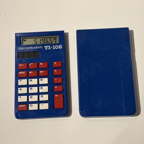Texas Instruments TI-108 School Calculator With Cover Tested | eBay