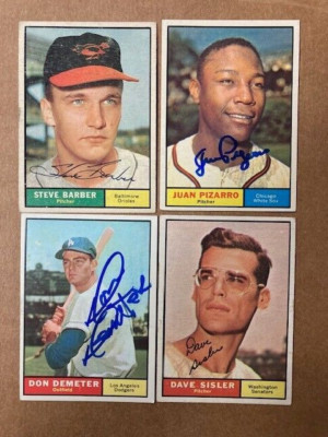 Steve Barber Signed 1961 Topps Card Auction for One Card with COA | eBay