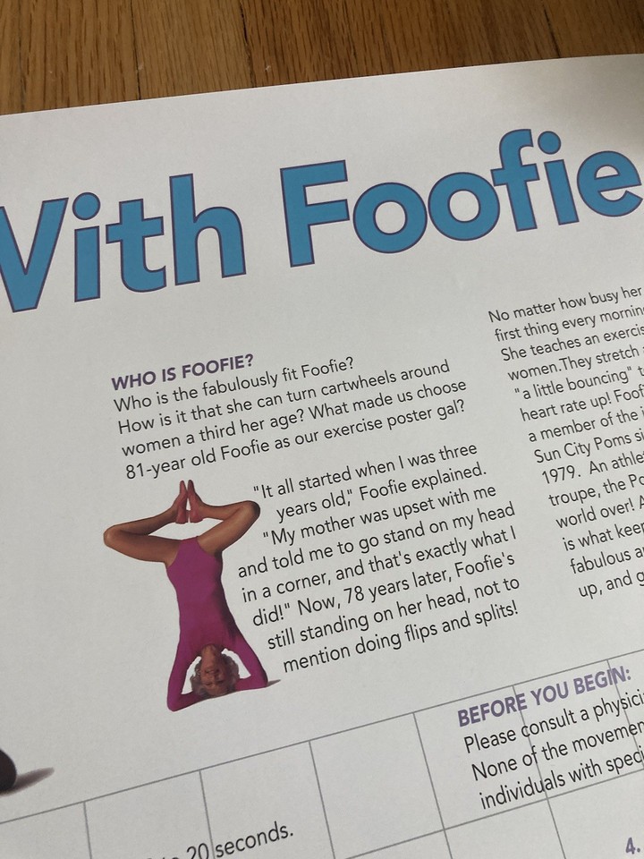 foofie fit gym bodybuilding WORKOUT old woman Vintage Poster Original ...