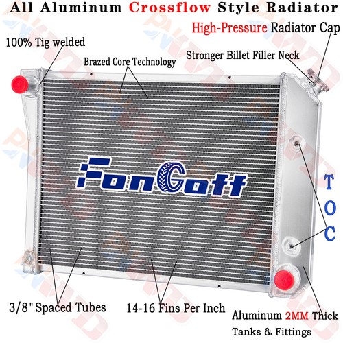 3Row Radiator For 1968-74 Chevy Nova/Impala Camaro 68-87 El Camino 21 ...