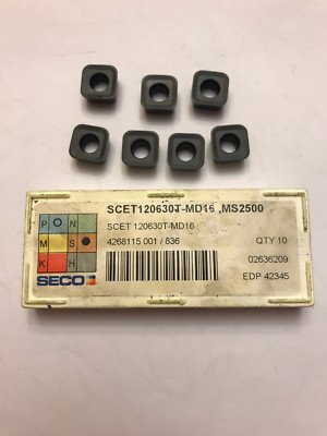 Seco Carbide Inserts SCET120630T-MD16, MS2500 Qty 7 | eBay