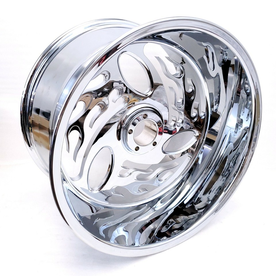 Custom Chrome Inferno Rear Wheel Chrome Flames 18 x 10.5 600935 | eBay