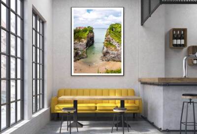 Towan Beach Scenery in Newquay Print Premium Poster High Quality choose ...