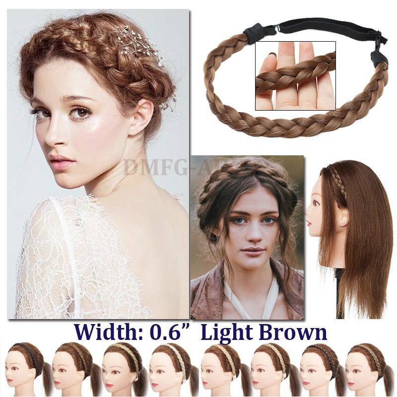 Thick Plaited Braided Headband Chunky Hair Extensions Real as Human ...