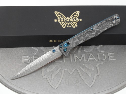 Benchmade 417-232 Fact Gold Class AXIS Damascus Camo Carbon Folding ...