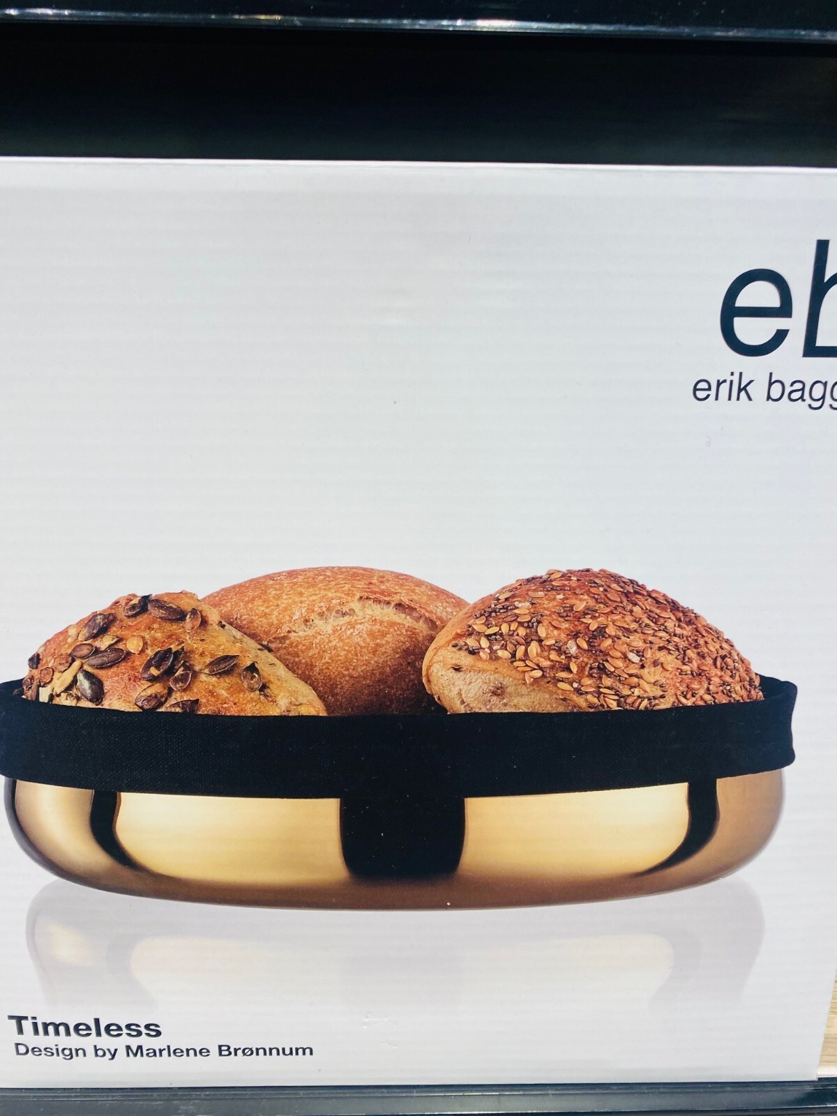 Erik Bagger Denmark Bread Bowl Gold 24 Cm - BRAND NEW | eBay