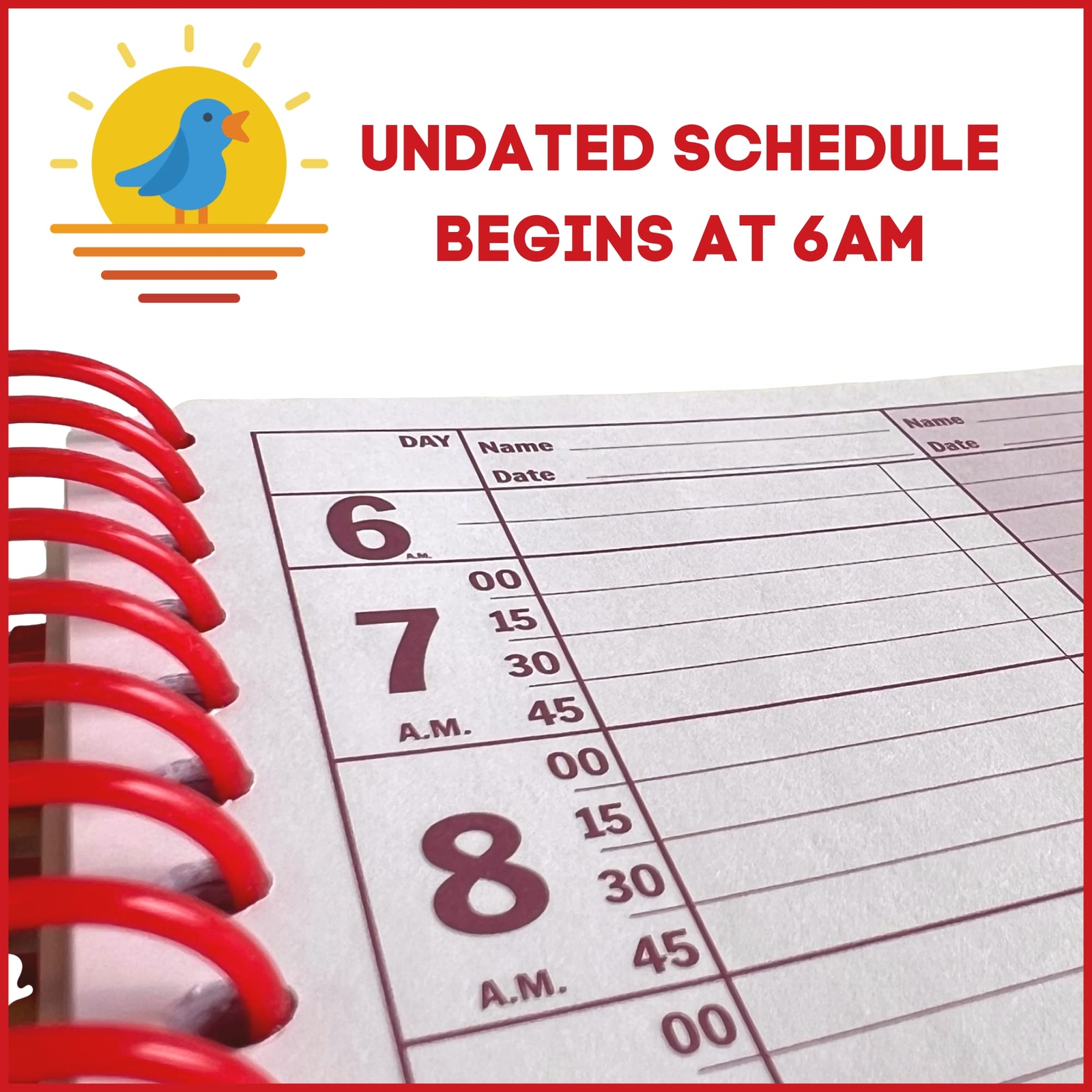 Notebook Planner, 5 Column Appointment Book – Large 10" x 13.5" Undated ...