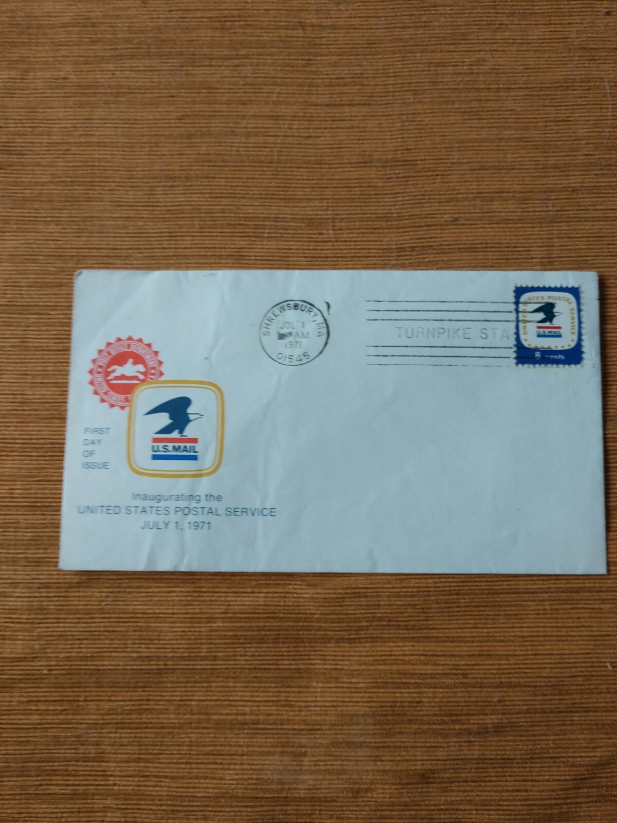 First Day Issue Inaugurating U.S Postal Service - 8 Cent Stamp - JULY 1 ...