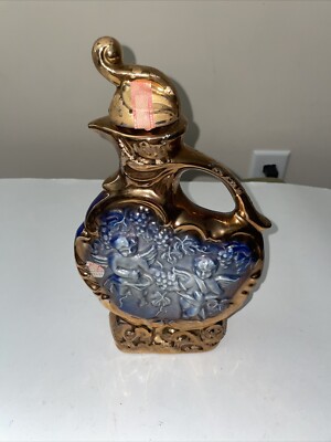 Vintage Jim Beam 1974 Decanter with Angels Cherubs Blue and Gold | eBay