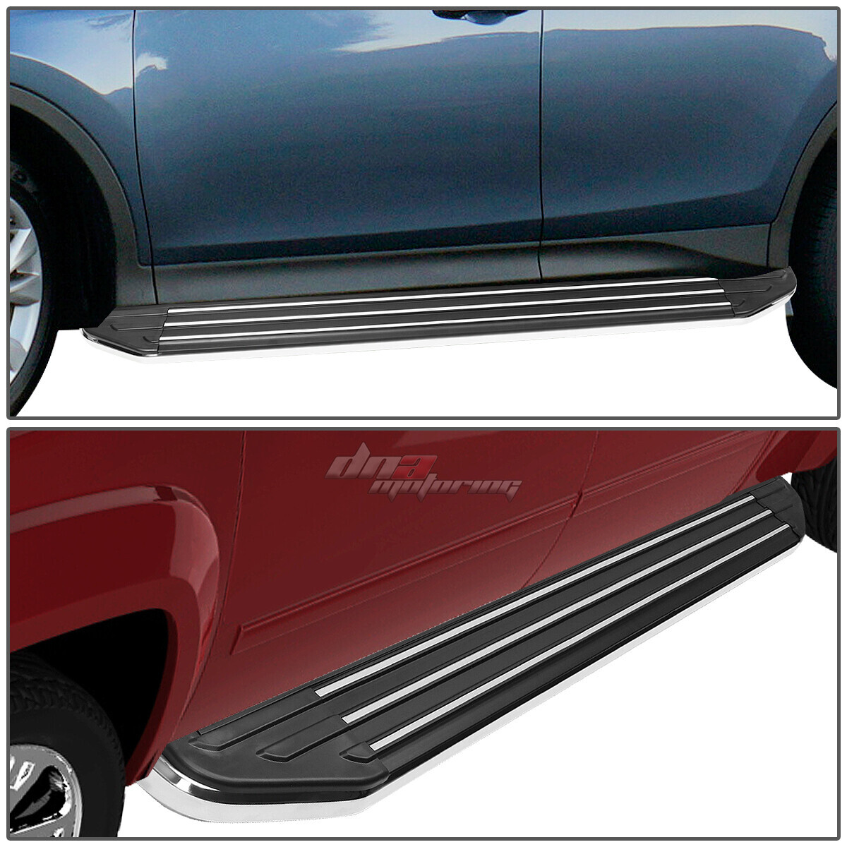 FOR 10-16 TOYOTA 4RUNNER N280 5.5"MATTE BLACK ALUMINUM SIDE STEP NERF ...