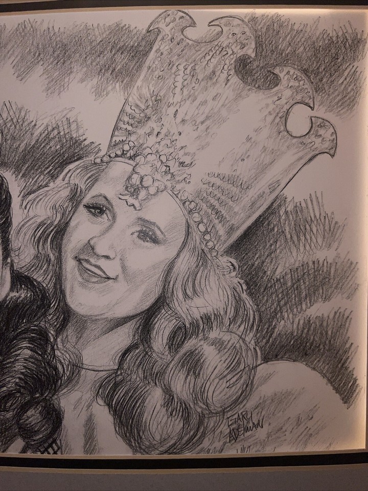 Gary Adelman Pencil Sketch Wizard of Oz Matted 9x11 Sketch / 11x14 ...
