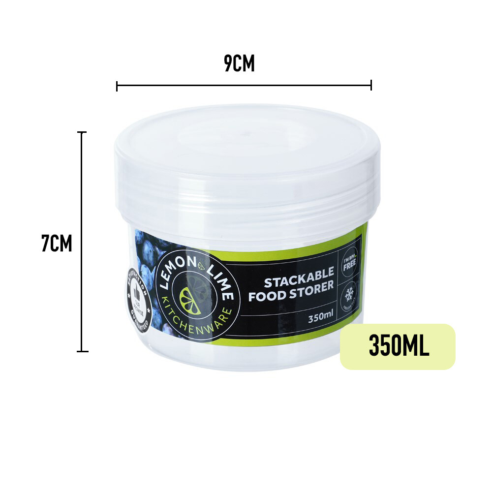 2/6/12x Screw Top Food Containers Plastic Twist Cap Lids Snack Pantry ...