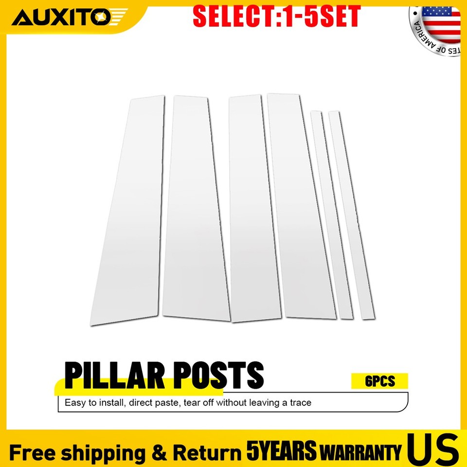 Gloss Chrome Door Pillar Posts Trim For 2004-2015 Nissan Titan Crew Cab ...