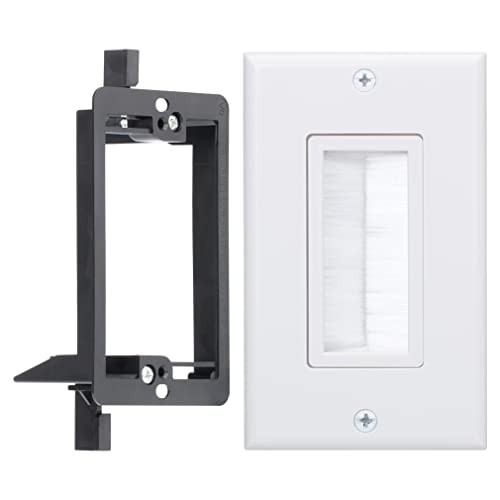 Brush Wall Plate Deco Bristle Insert with Single Gang Mounting Bracket ...