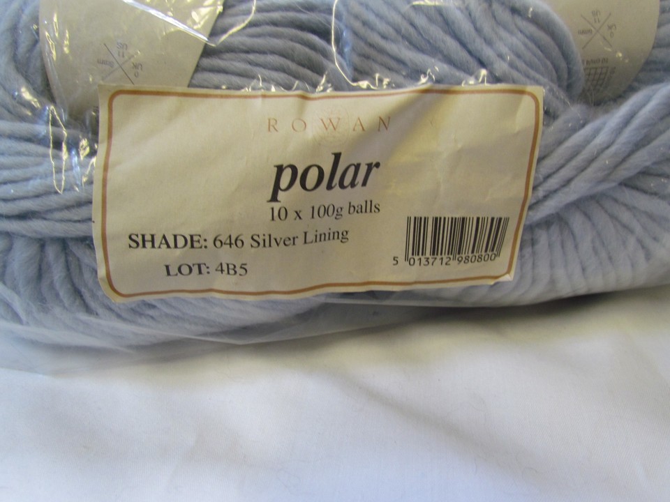 Rowan Polar 60% Wool 30% Alpaca SH646 Silver Lining Yarn Lot of 10 | eBay