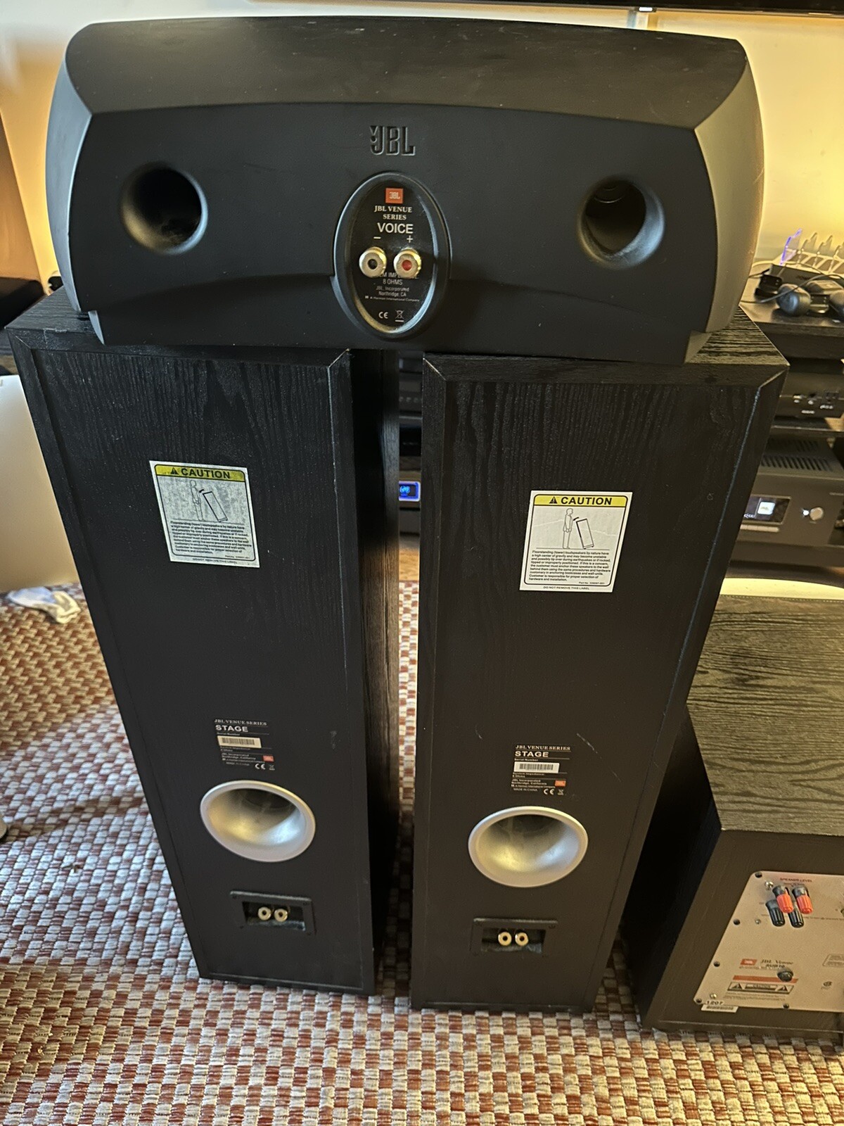 JBL Stage Venue Series Speaker Tower Pair, JBLSubwoofer, and JBL Center ...