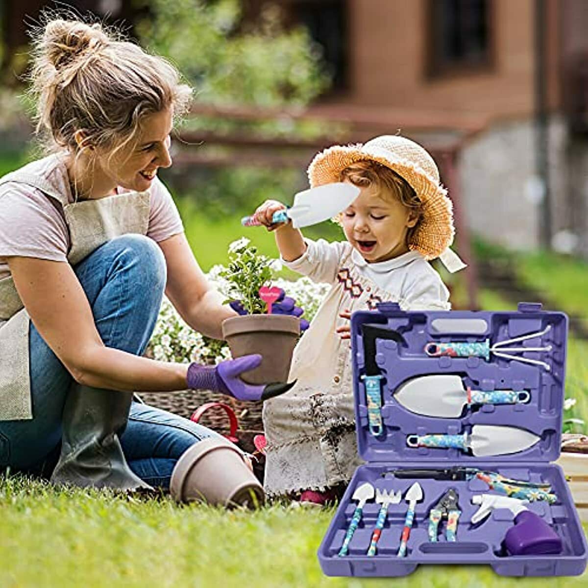 Best Garden Tool Set Gardening Starter Kit Accessories with Gloves ...