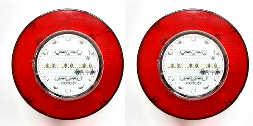2 x 12V Neon LED Rear Tail Lights for Chassis Truck Van Bus Camper ...