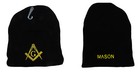 8" Mason Masonic Lodge Letters Black Embroidered Beanie Skull Cap Hat ...