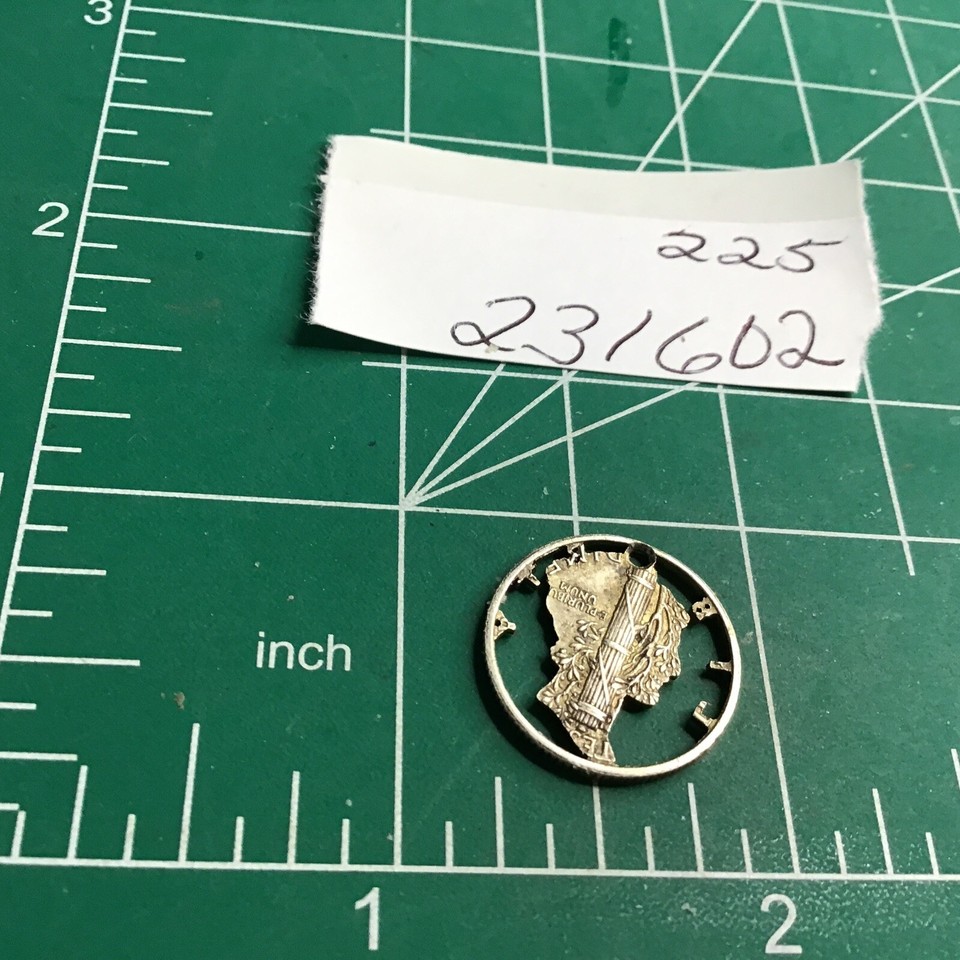 Sterling Silver Coin Mercury Dime Cut Out Charm | eBay
