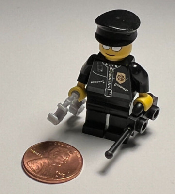 Lego City Policeman Officer Chief Cop Black Hat w/ Radio Handcuffs ...