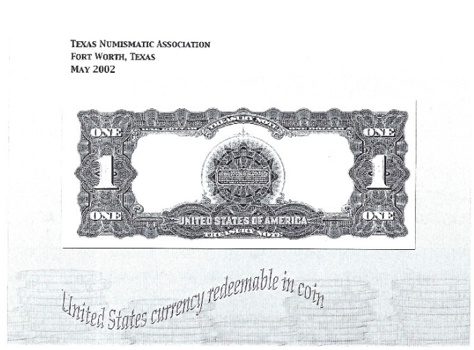 B260 TNA 2002 BEP Souvenir Card $1 Treasury Note 1899 (proposed) back Mint | eBay