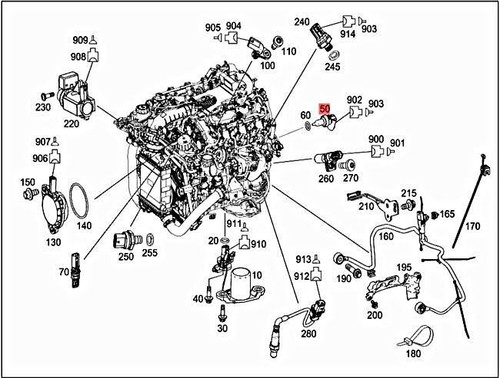 Genuine MERCEDES X222 A205 A217 C205 C217 C238 Temperature sensor ...