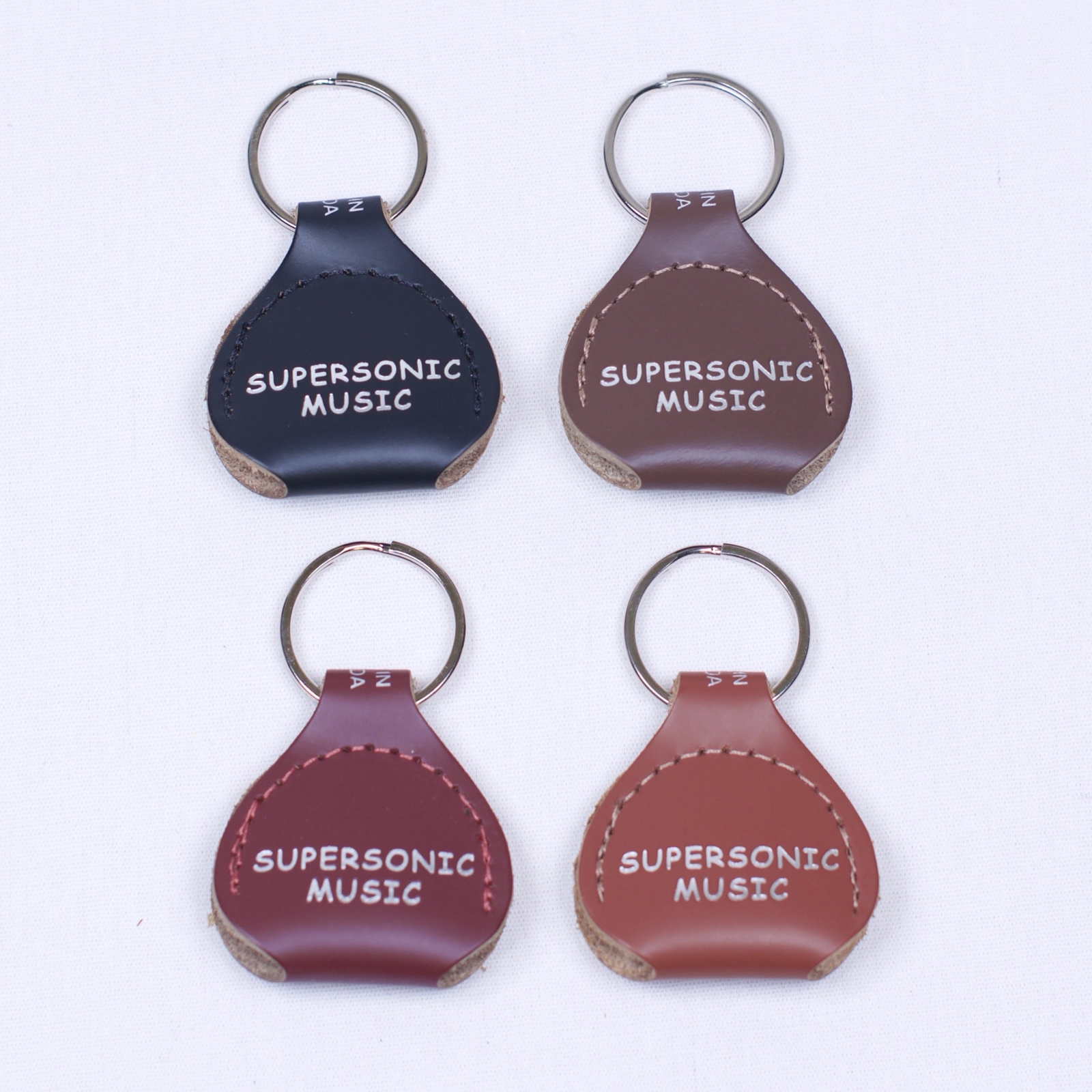 Levy's "Supersonic Music" Leather Pick Pouch Keychain | eBay