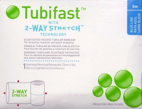 Tubifast Blue Line 7.5cm Tubular Bandage 1m, 3m, 5m lengths available ...