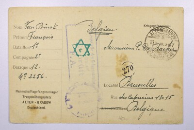 Germany 1918 POW Card to Belgium / Judica - L39782 | eBay