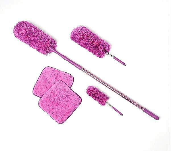 6PC Microfiber Duster Set-100 inch-Extendable PoleFan Cleaner made by ...