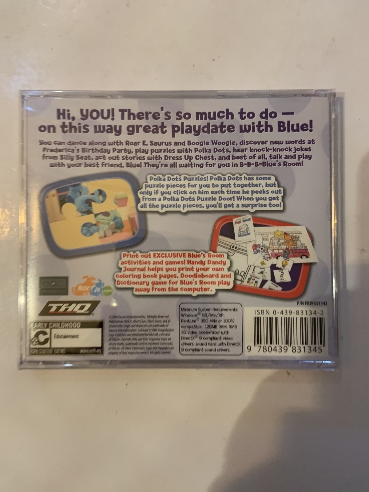 Nick Jr Blue's Room Blue Talks Blue's Clues Pc Game New And Sealed | eBay