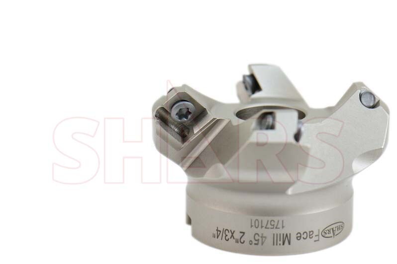 Shars CNC 2" 45° Indexable Face Mill SEHT 1204 Insert 4 Flutes New P ...
