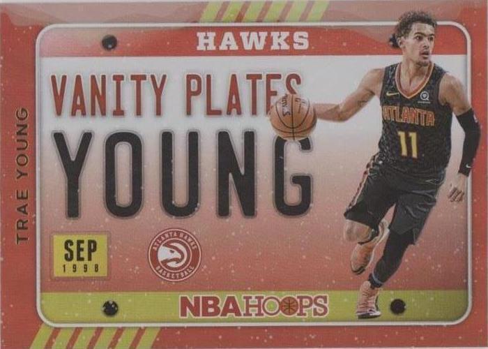 2020-21 Panini NBA Hoops - Vanity Plates Trae Young #23 Holo Winter for ...