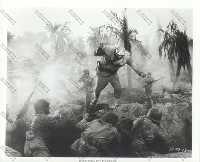 8x10 B&W reprint still from 'MacArthur' Japanese banzai charge WW2 ...