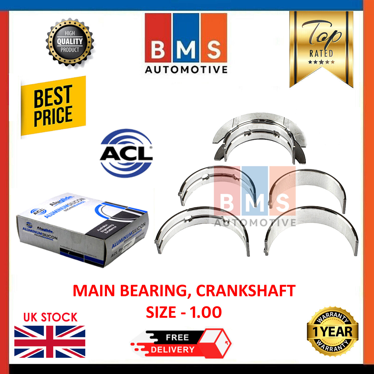 BMW 3 SERIES (E46, E90) N43 B20 A 2.0 PETROL MAIN BEARINGS CRANKSHAFT ...