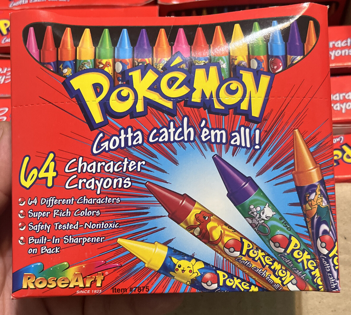 1-Pokemon 64x Character Crayons Charizard Rose Art 1999 Brand New ...