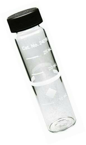 Hach 24019 Glass sample cell 25 ml, and 50 ml plastic vials. 2 of each ...