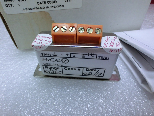 Hycal Sensing CT-807-A temperature transmitter,HCT-807-A-Z,0/36C,Unused ...