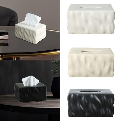 Ceramic Tissue Box Rectangle Tissue Dispenser for Office Restaurant ...