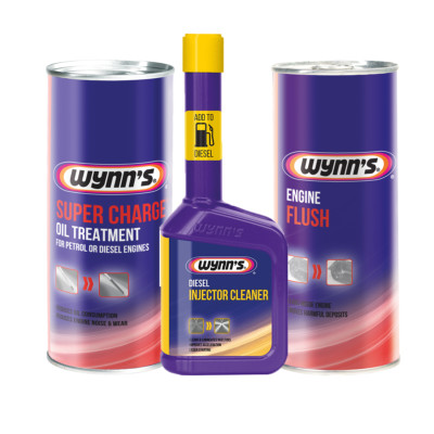 Wynns 3pcs Engine Flush + Super Charge Oil Treatment + Diesel Injector ...
