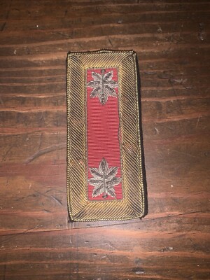 WWII U.S. Army Major Artillery Officer Shoulder Board Strap Bullion | eBay